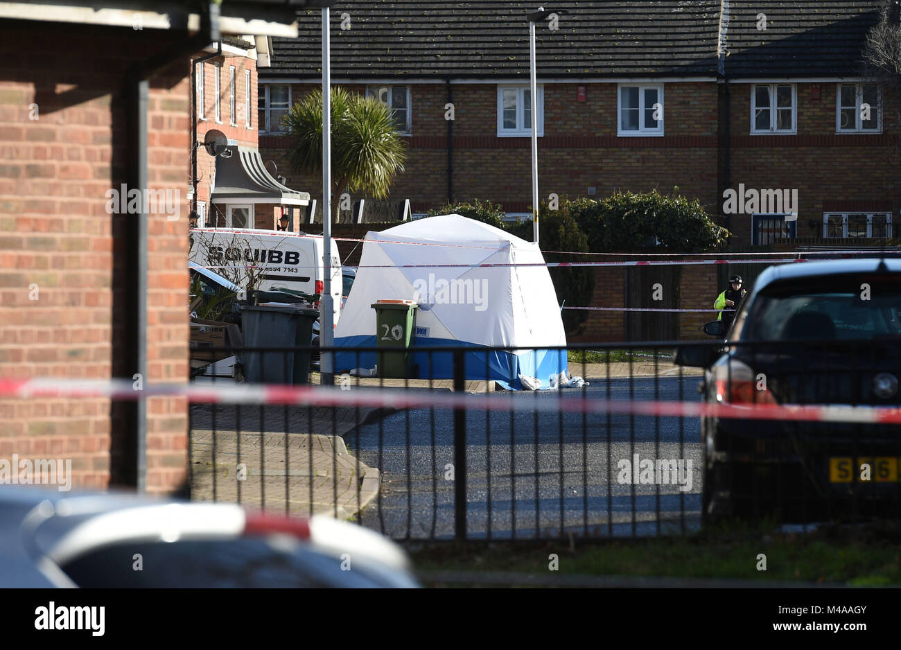 A police forensics tent at the scene in goldwing close hi-res stock ...