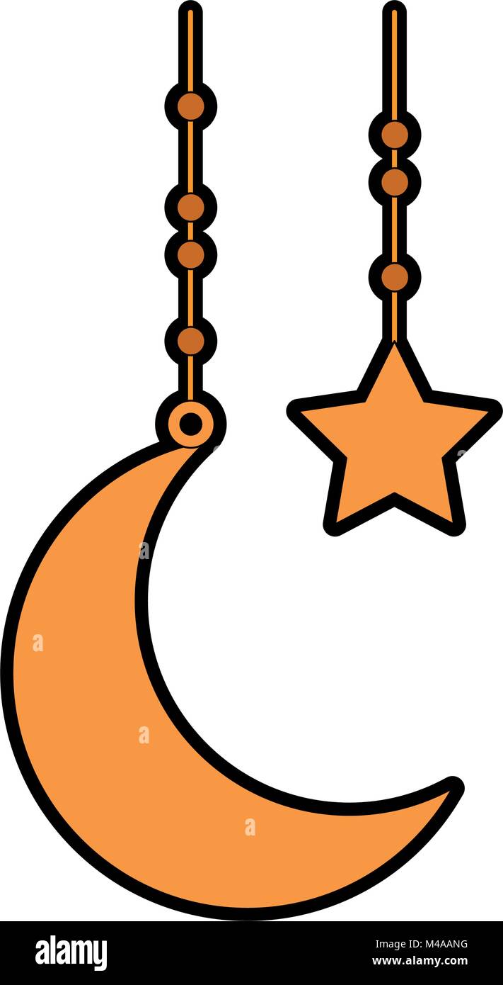 moon and stars hanging decoration Stock Vector Image & Art - Alamy