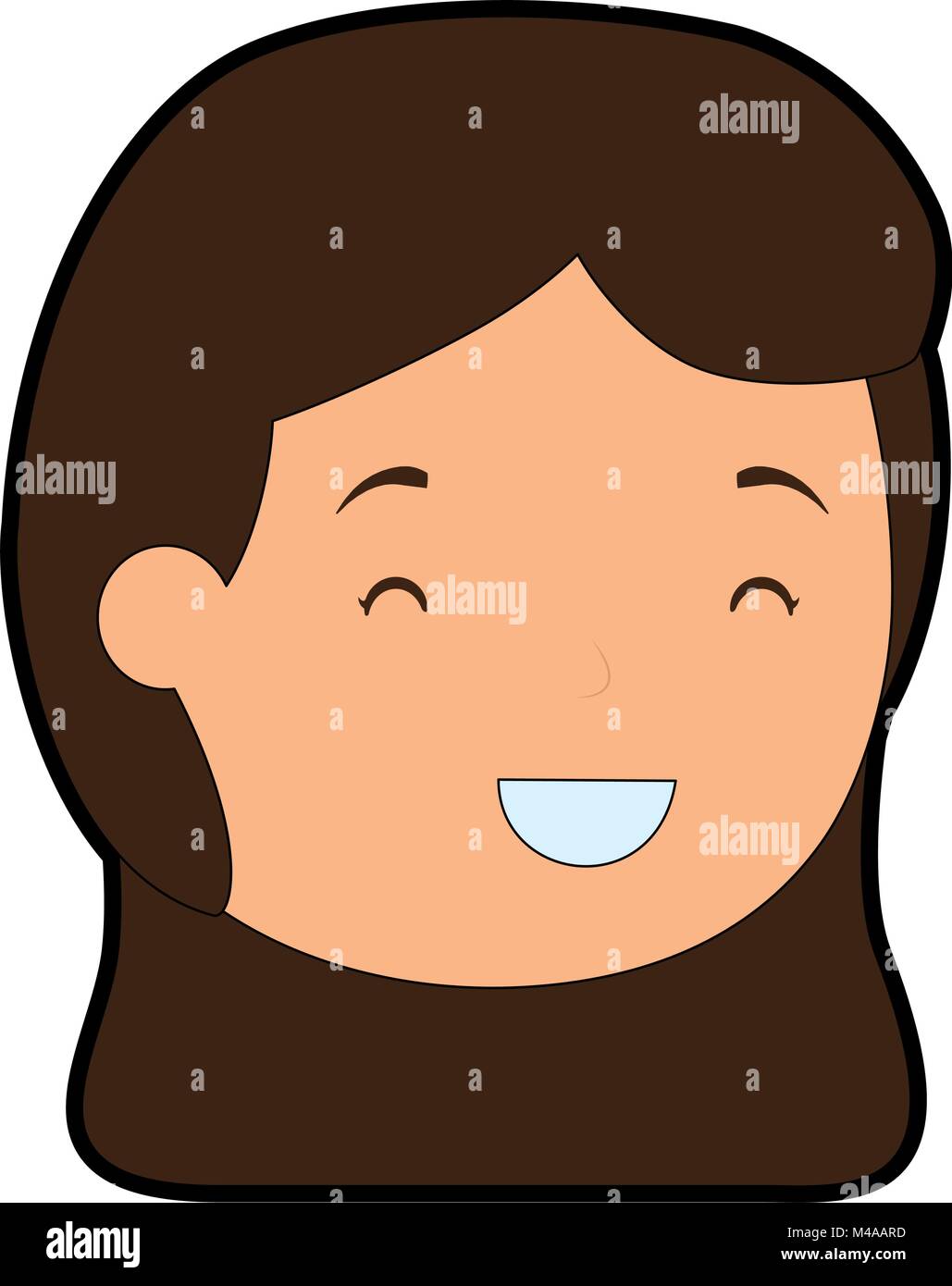 cute little girl head character Stock Vector Image & Art - Alamy