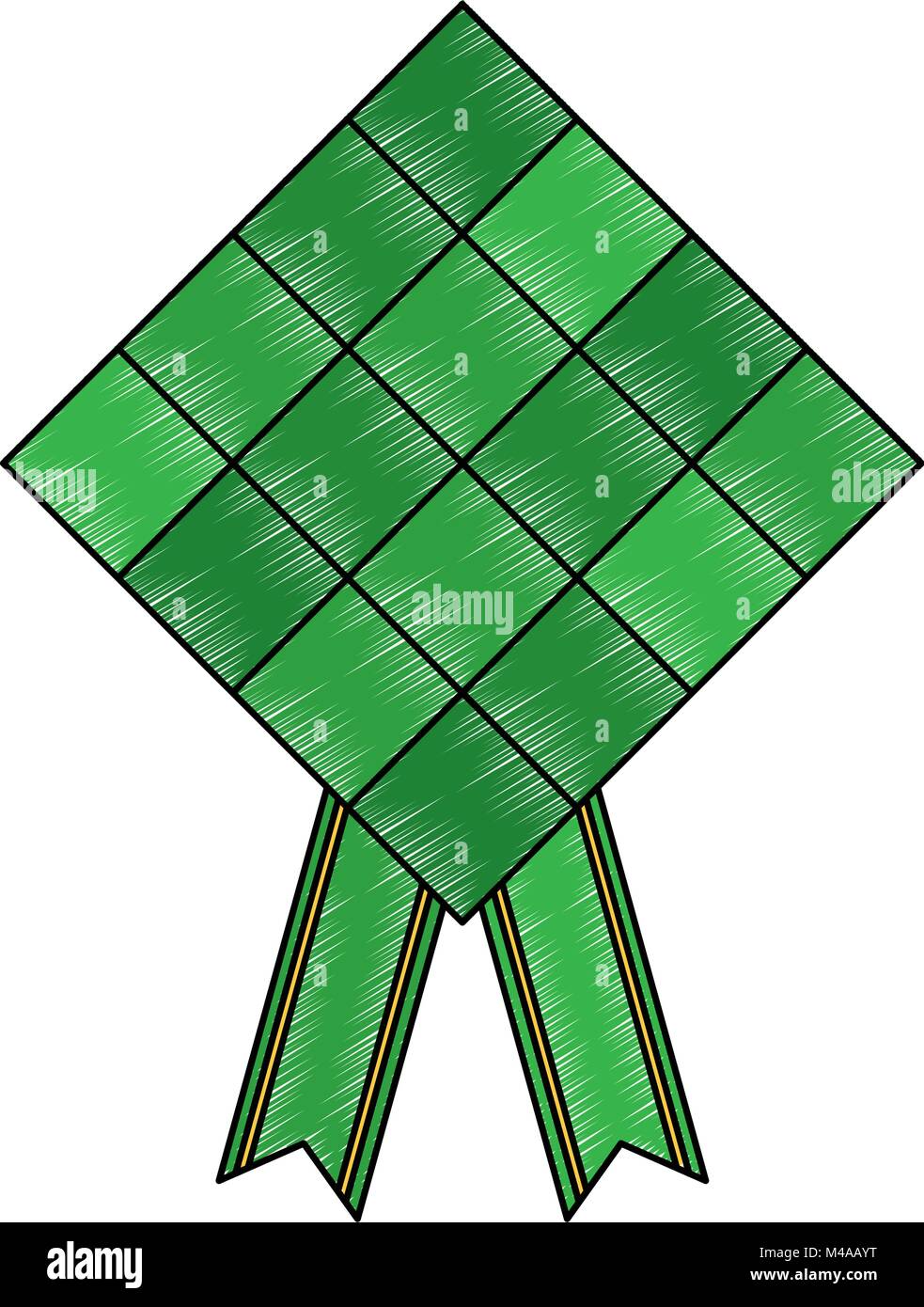 hanging rhombus frame with ribbon Stock Vector Image & Art - Alamy