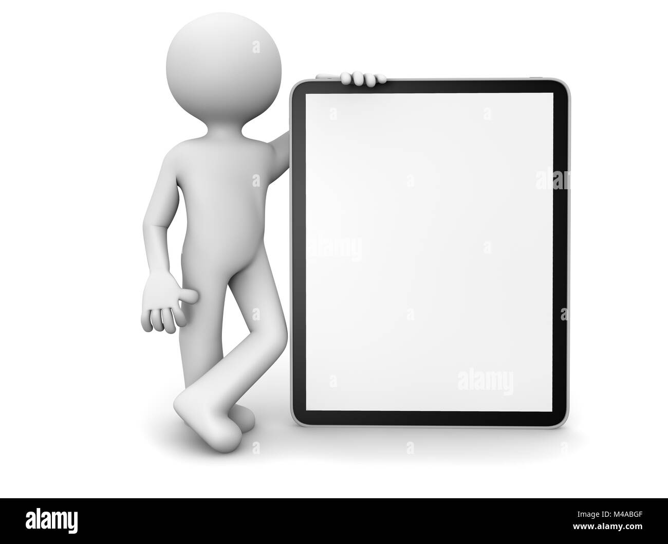 render of a man with a tablet Stock Photo - Alamy