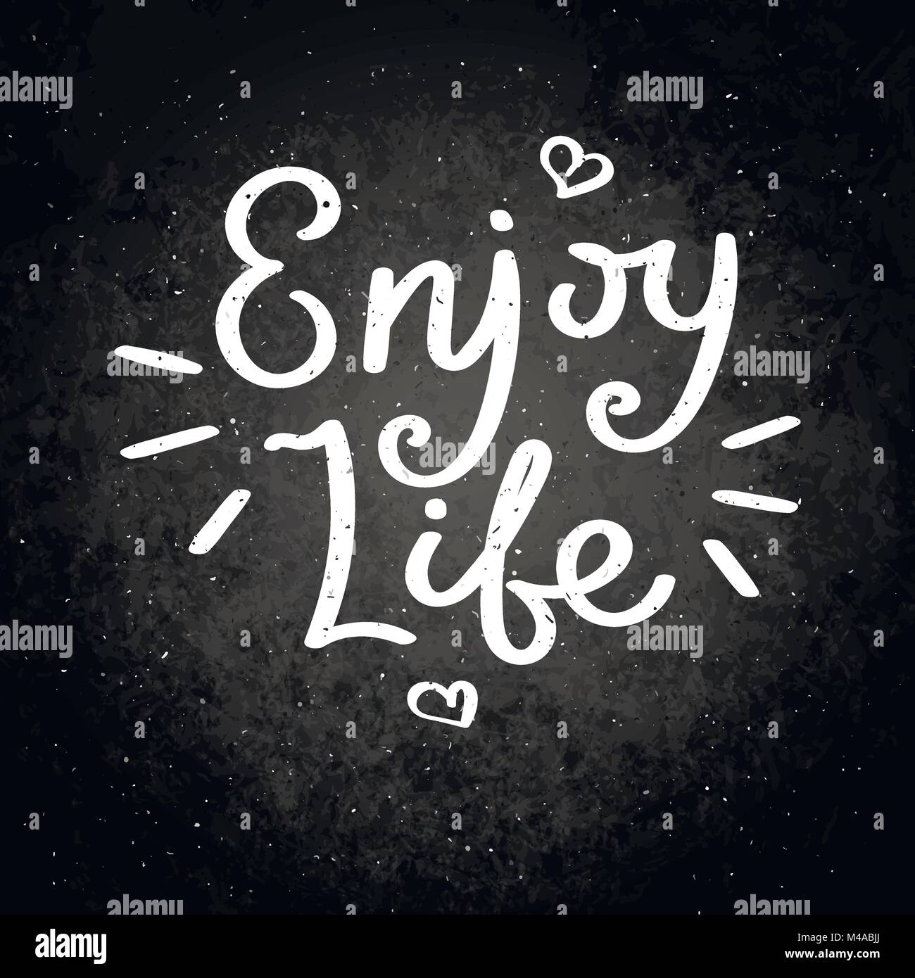 Enjoy life. Hand drawn vector lettering phrase. Modern motivating ...