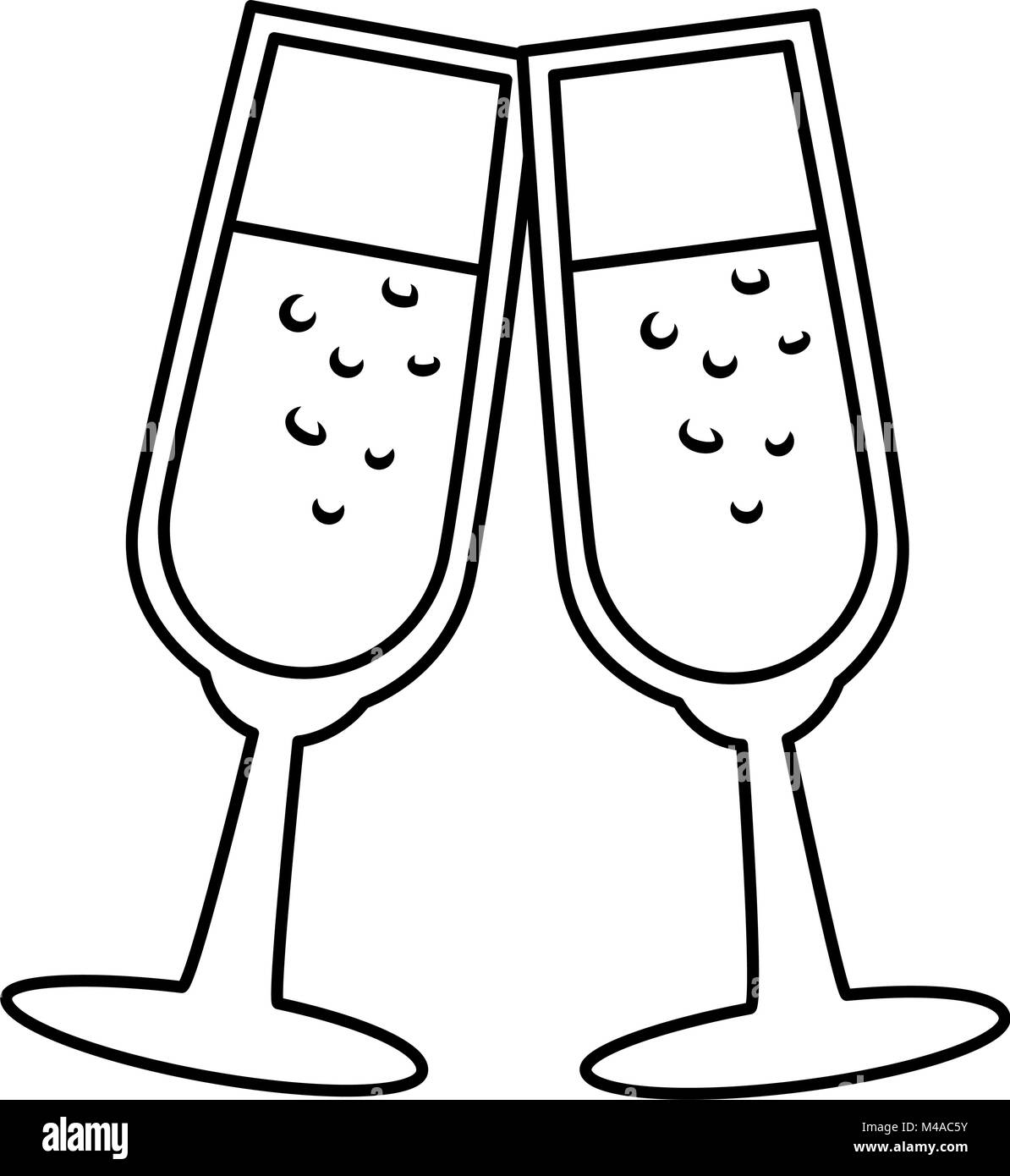 champagne cups isolated icon Stock Vector Image & Art - Alamy