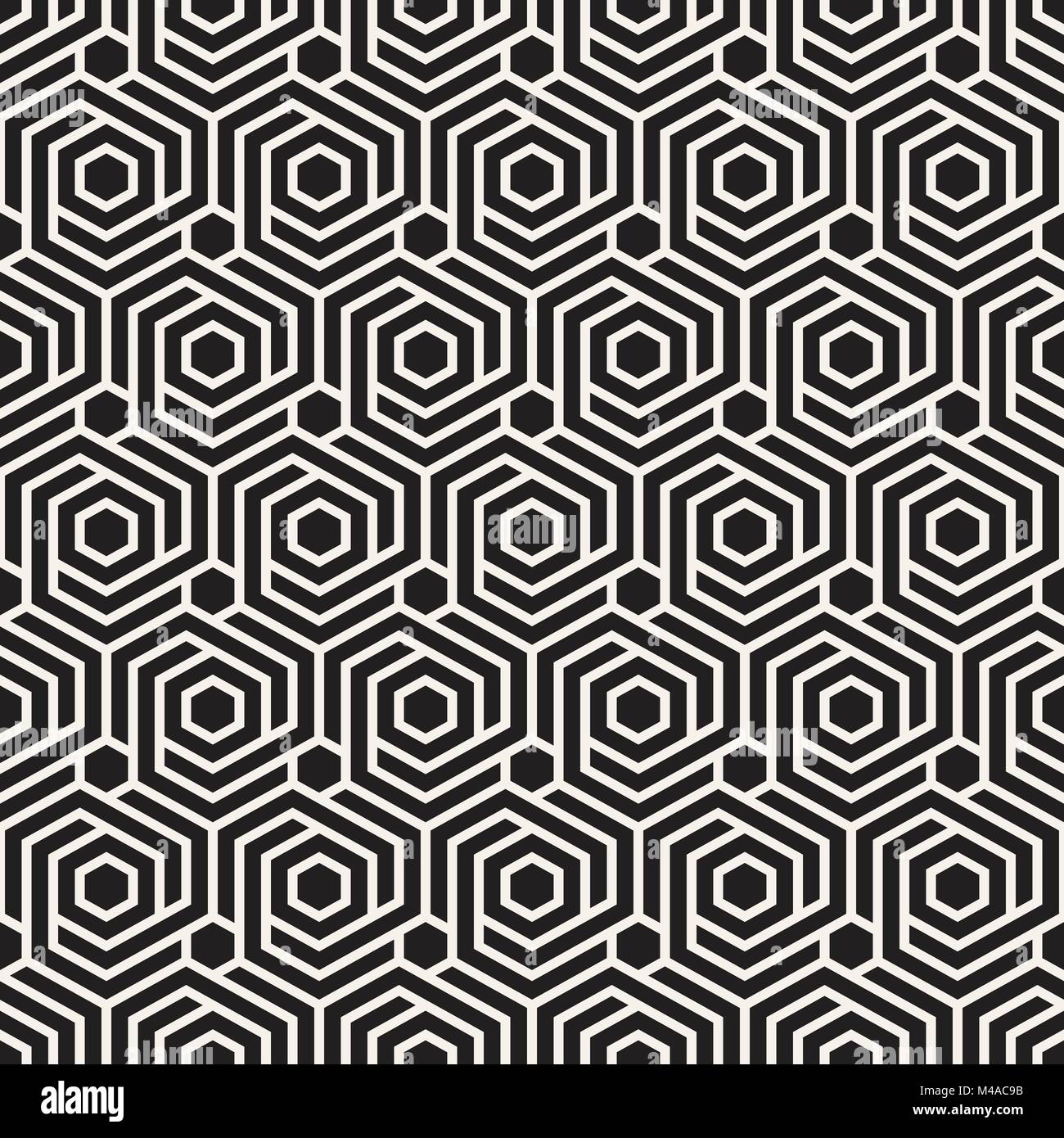 Vector seamless lattice pattern. Modern stylish texture with monochrome ...