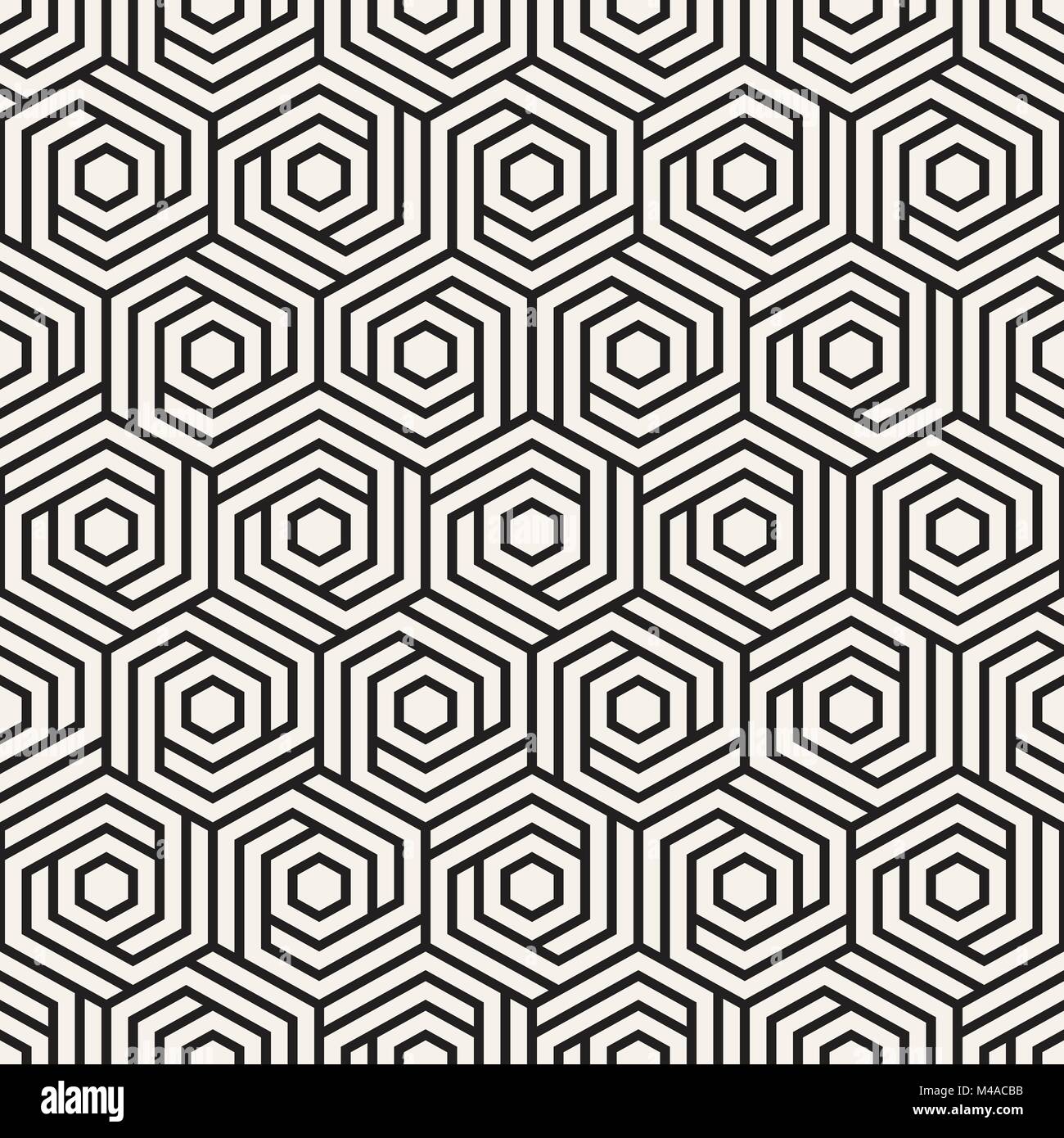Vector seamless lattice pattern. Modern stylish texture with monochrome ...