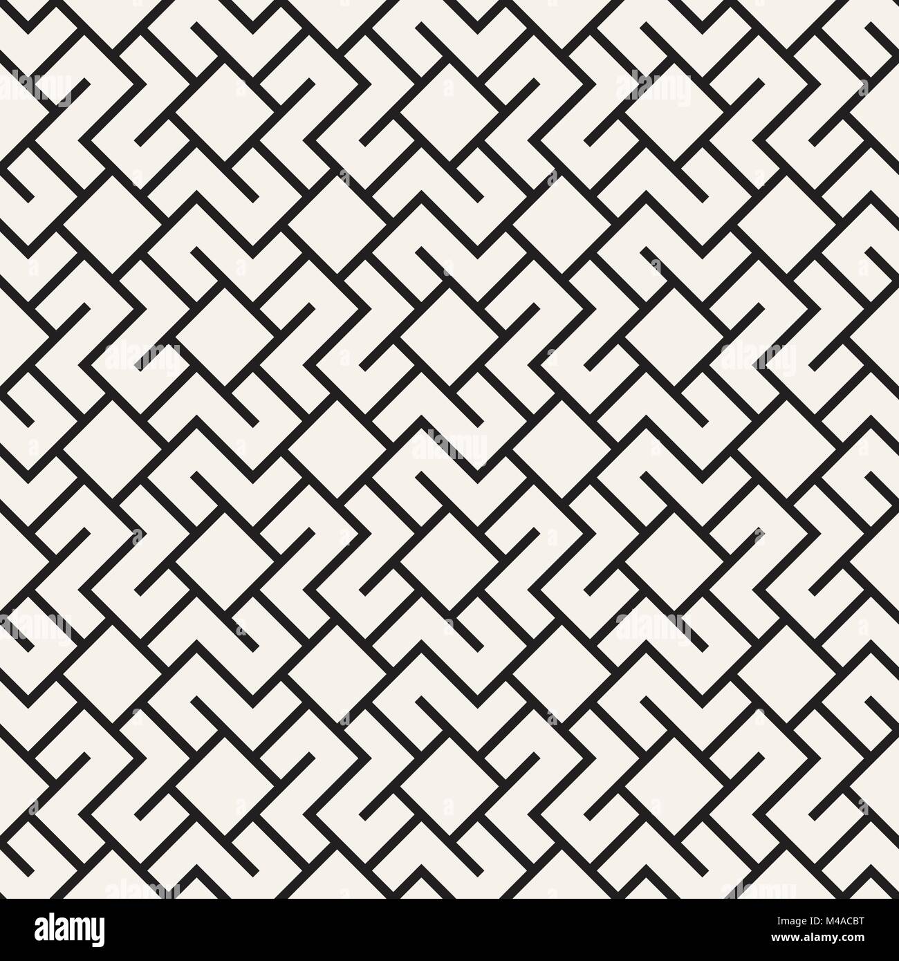 Vector seamless lattice pattern. Modern stylish texture with monochrome trellis. Repeating ...