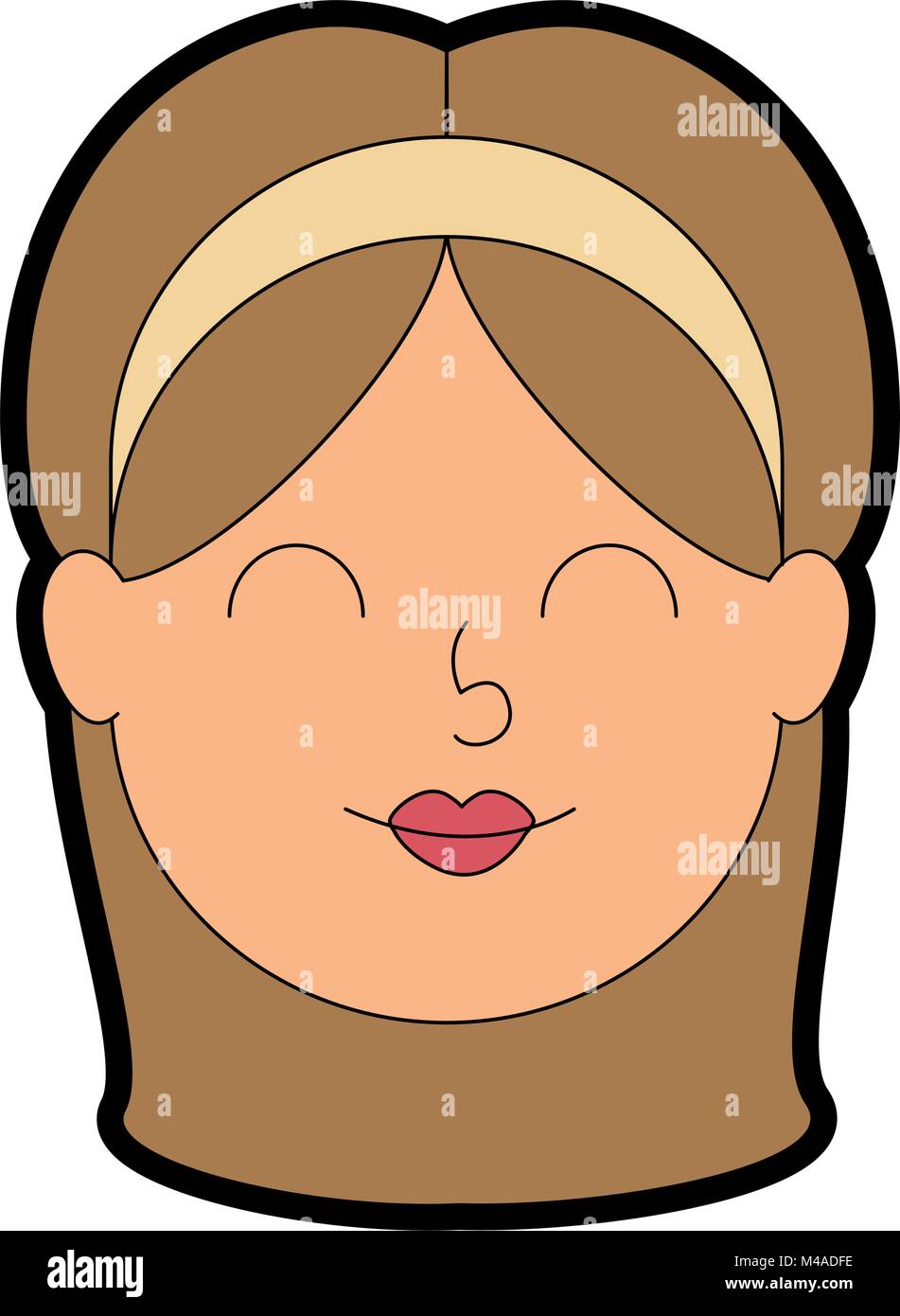 cute little girl head character Stock Vector Image & Art - Alamy