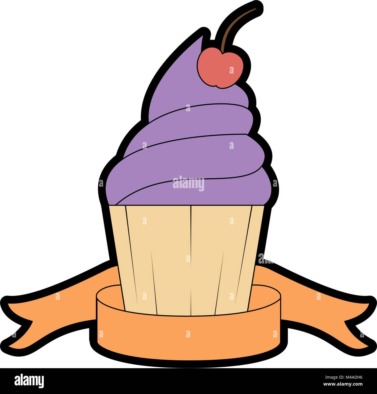 delicious cupcake sticker icon Stock Vector Image & Art - Alamy