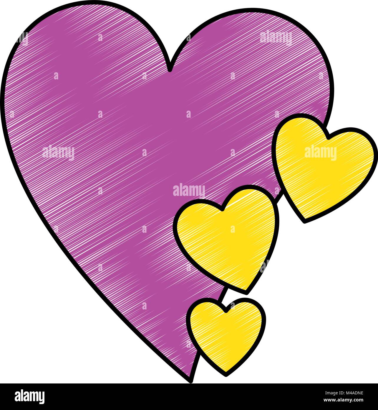 hearts love sticker art Stock Vector Image & Art - Alamy