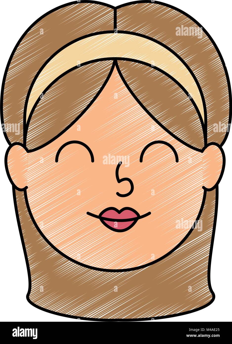 cute little girl head character Stock Vector Image & Art - Alamy