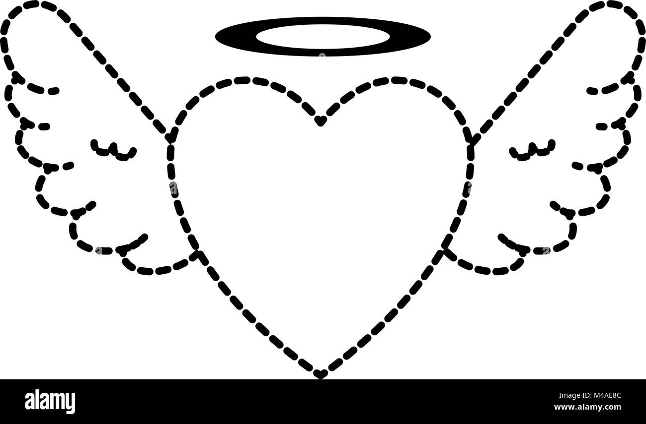 heart love sticker art with wings Stock Vector Image & Art - Alamy