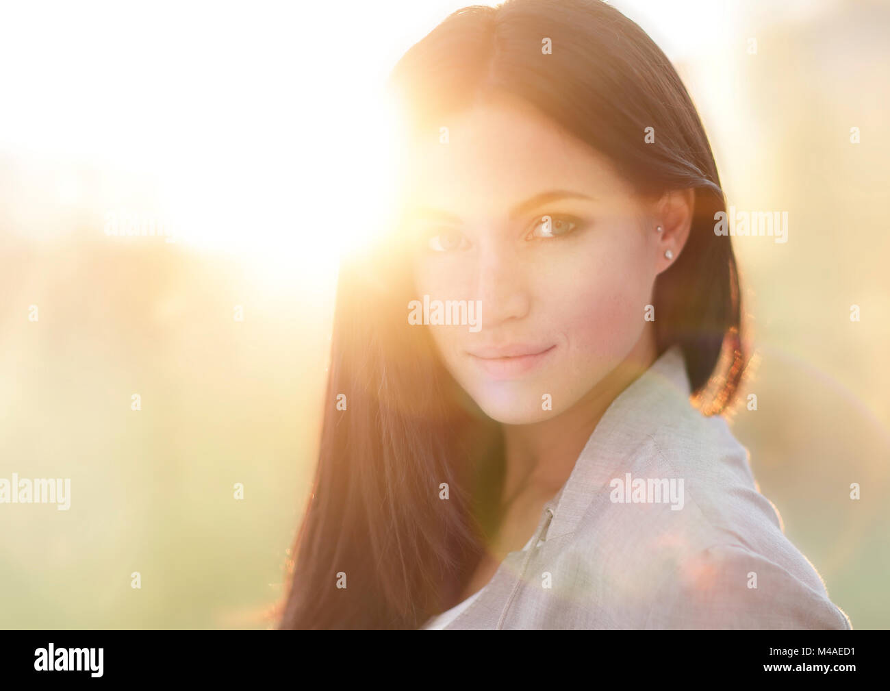 Face of a cute young woman. close-up Stock Photo - Alamy