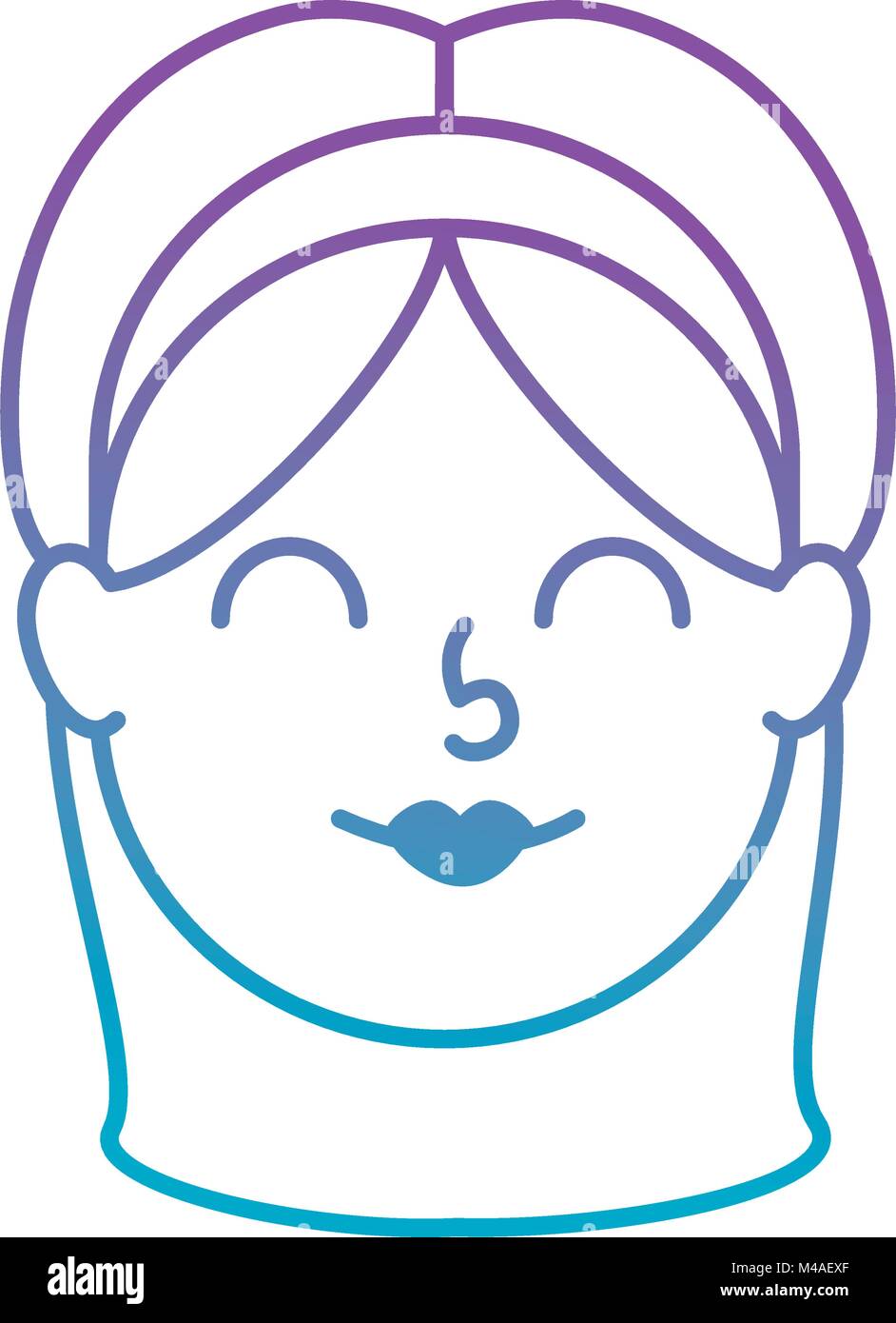 cute little girl head character Stock Vector Image & Art - Alamy