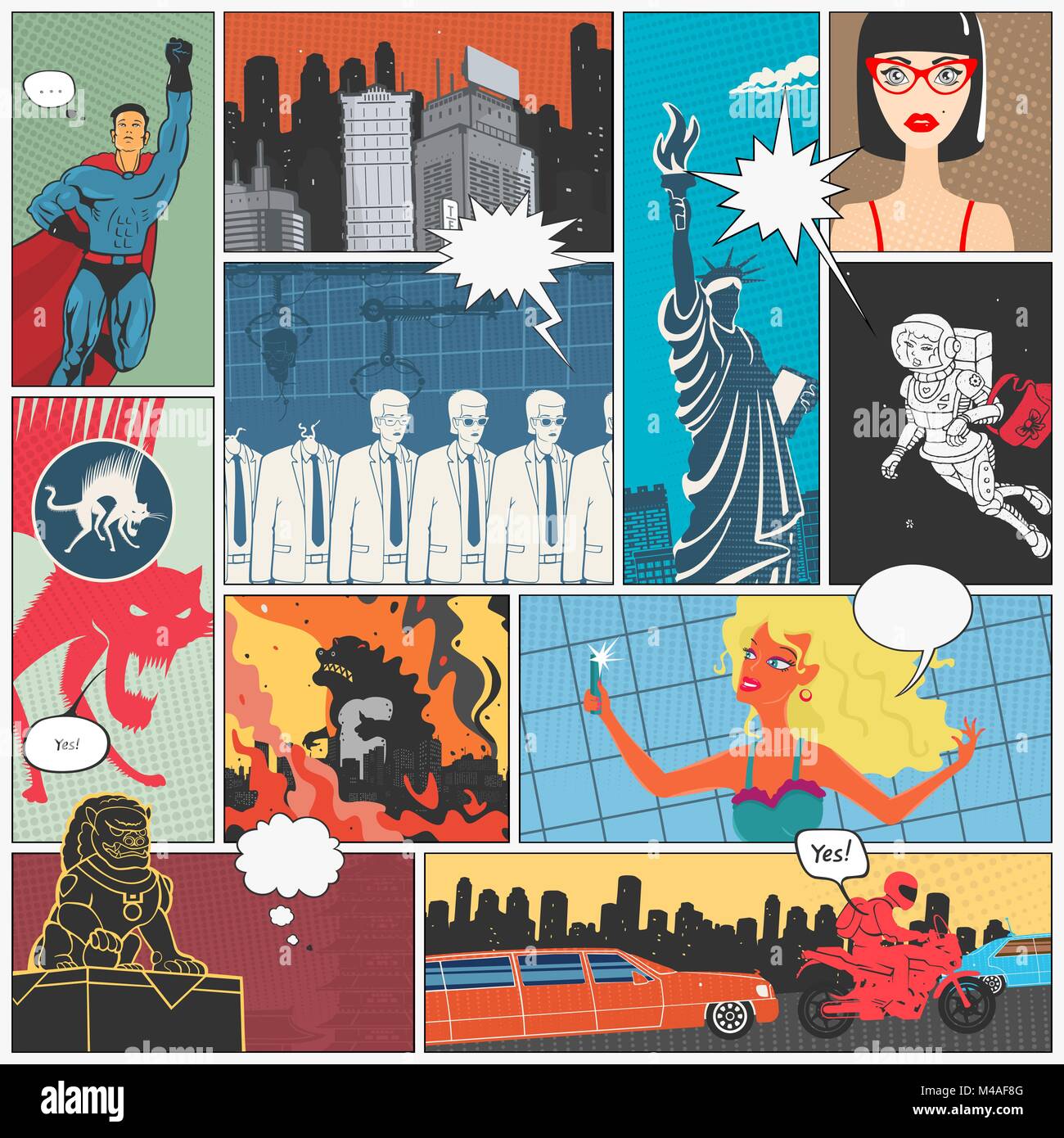 The Page Comics Layout Concept Stock Vector Image & Art - Alamy