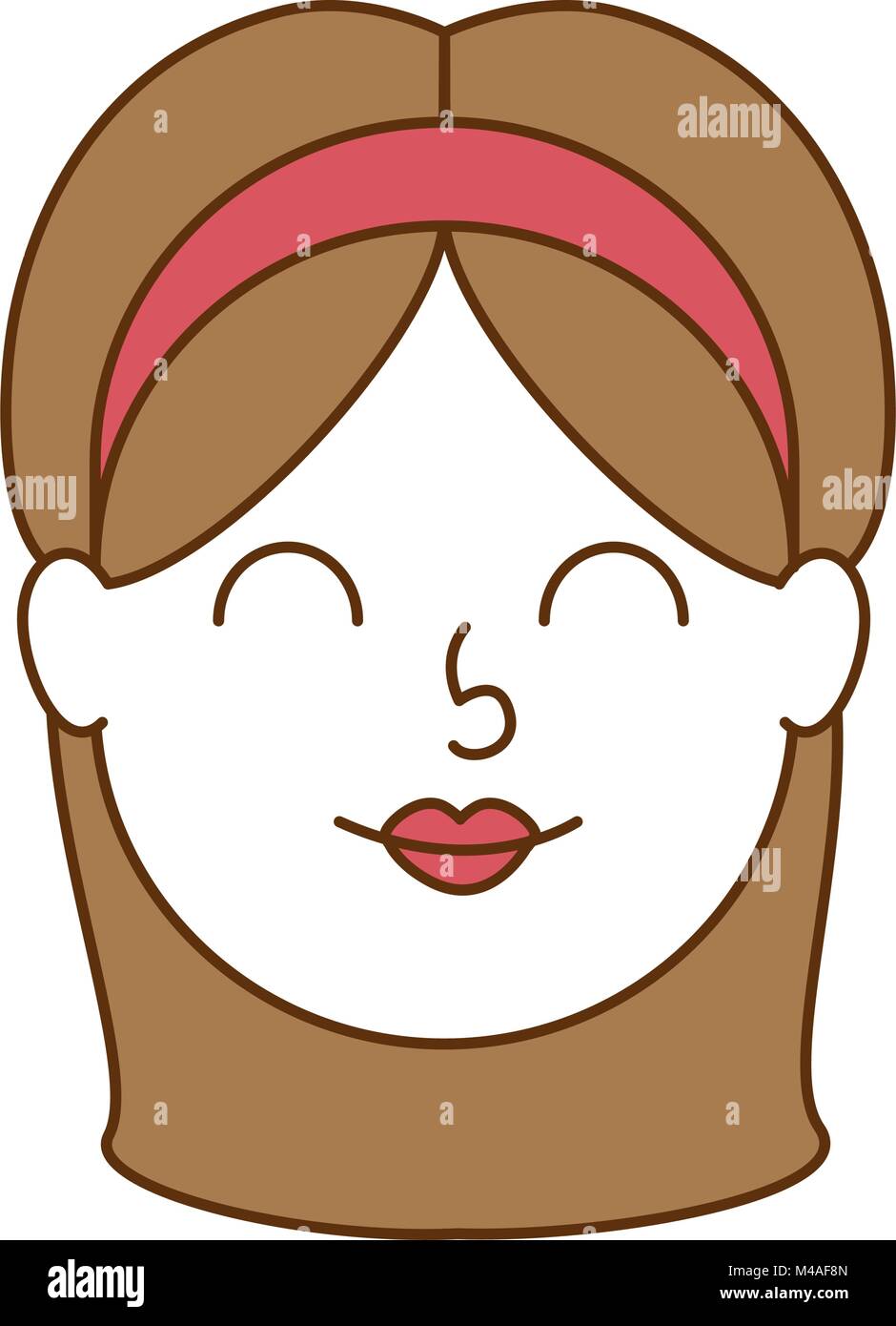 cute little girl head character Stock Vector Image & Art - Alamy