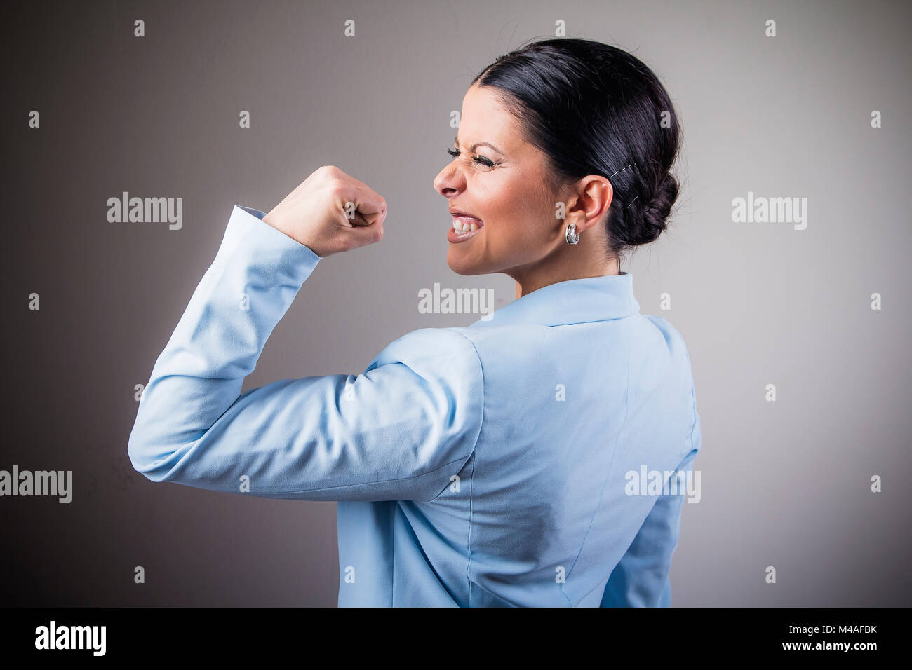 Woman victorious hi-res stock photography and images - Alamy