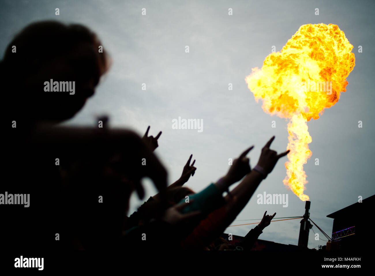 Throwing the horns hi-res stock photography and images - Alamy