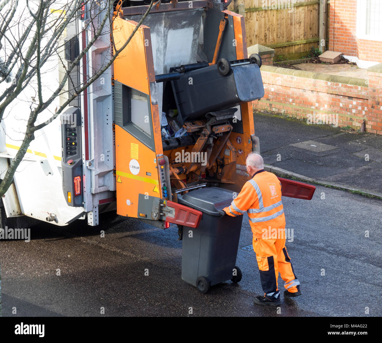 Rear loading waste collection vehicle hi-res stock photography and ...