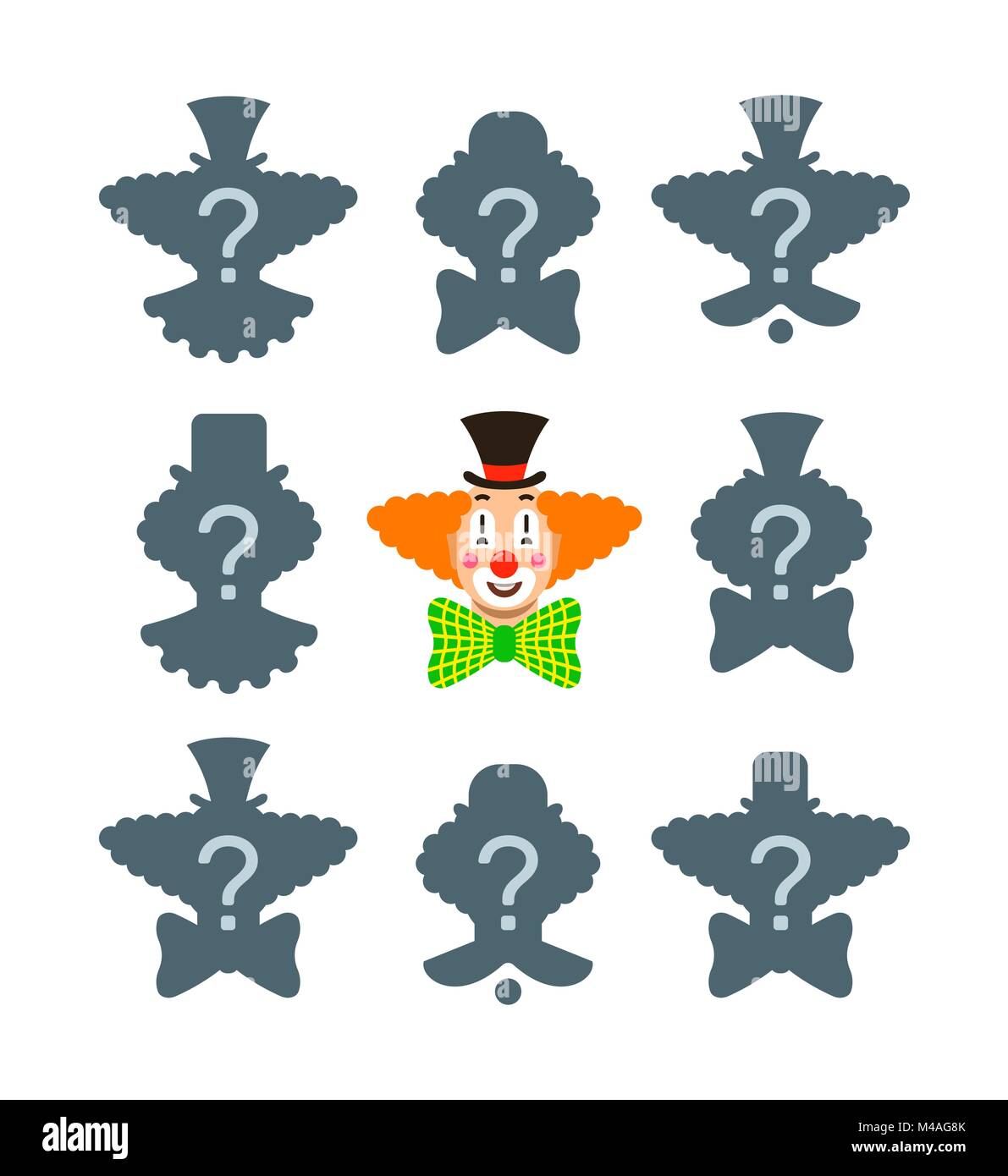 Find the shadow educational puzzle game. Match the correct silhouette ...