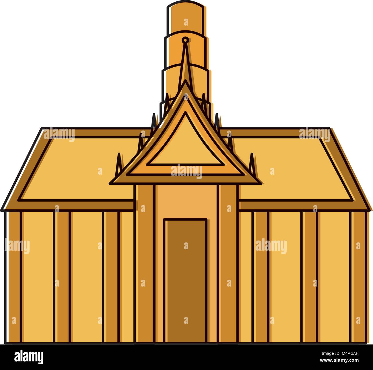 thai ancient temple architecture landmark Stock Vector Image & Art - Alamy