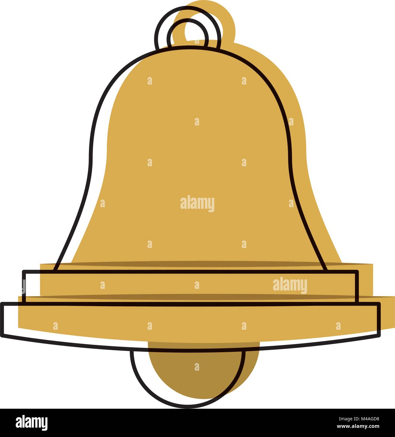 Golden round bell Stock Vector Images - Alamy