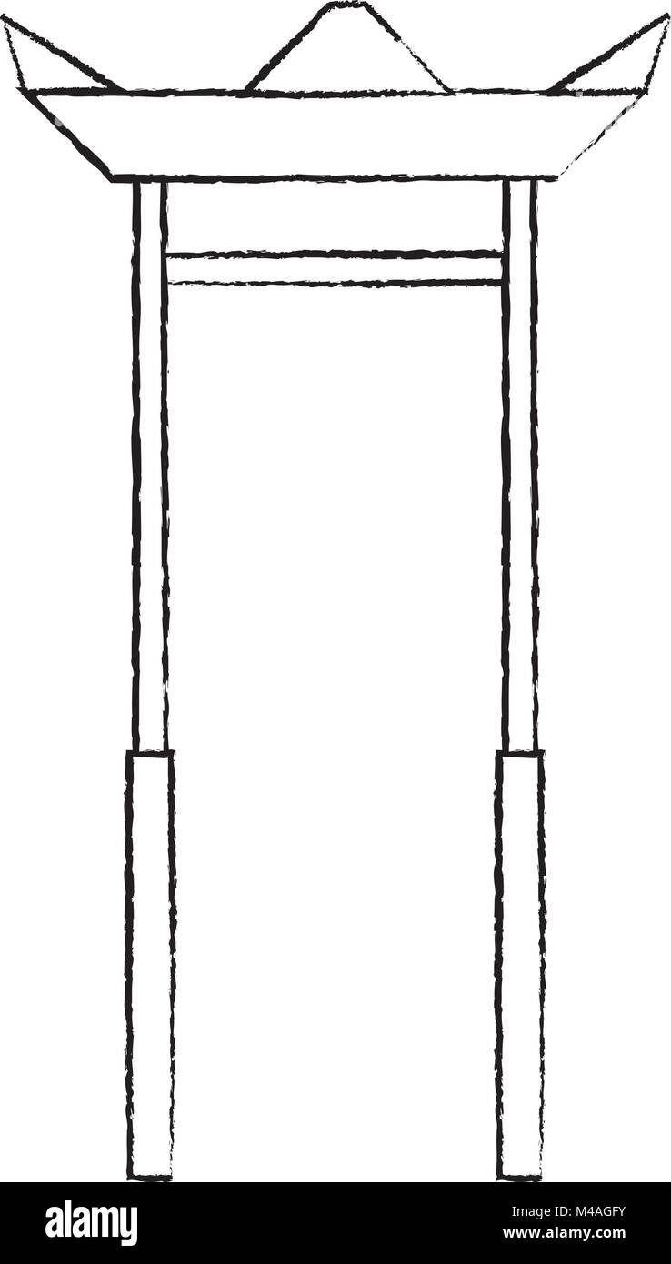 arc entrance temple asia sculture architecture Stock Vector Image & Art ...