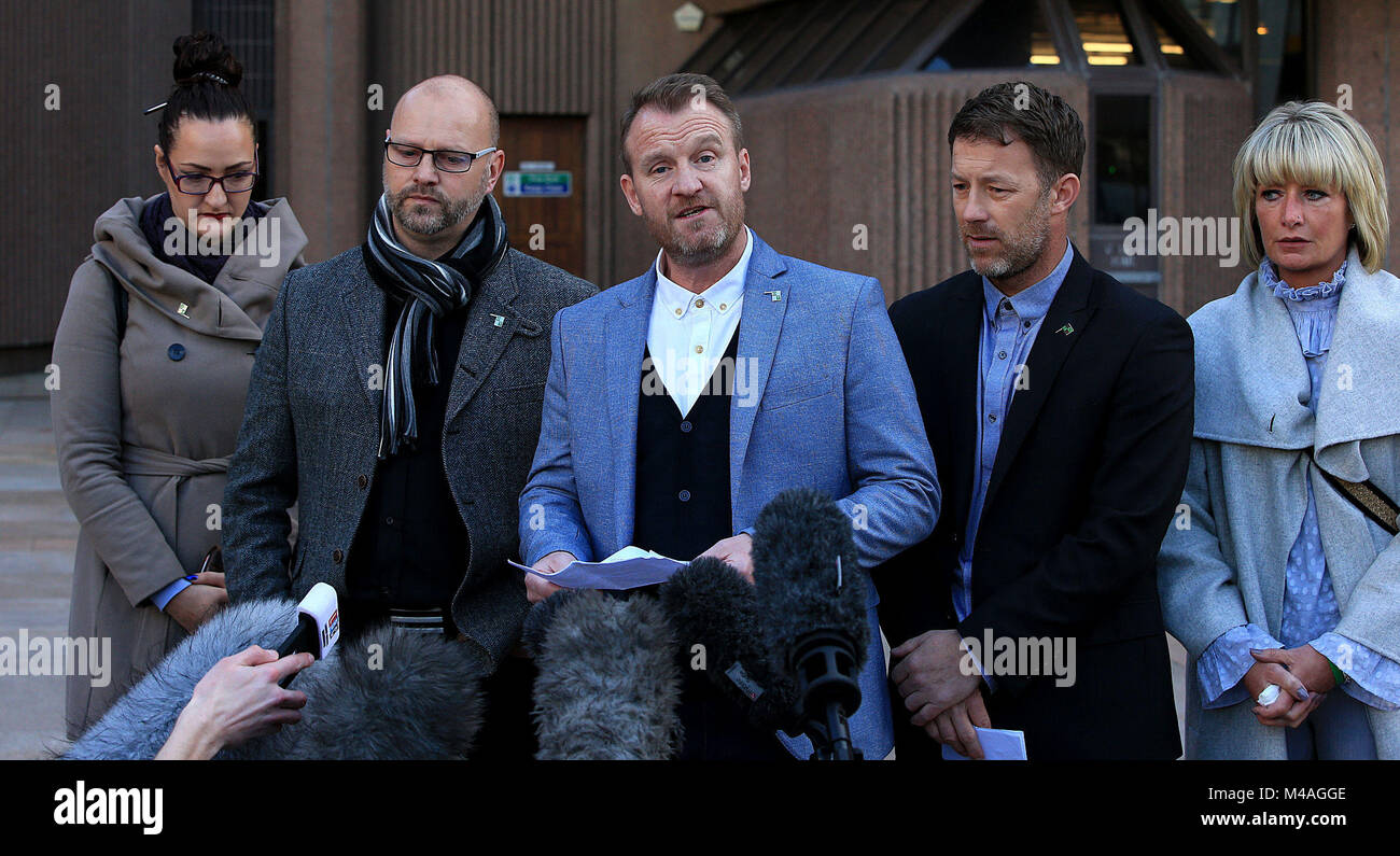 Chris Unsworth (second left), Micky Fallon (centre) and Steve Walters ...