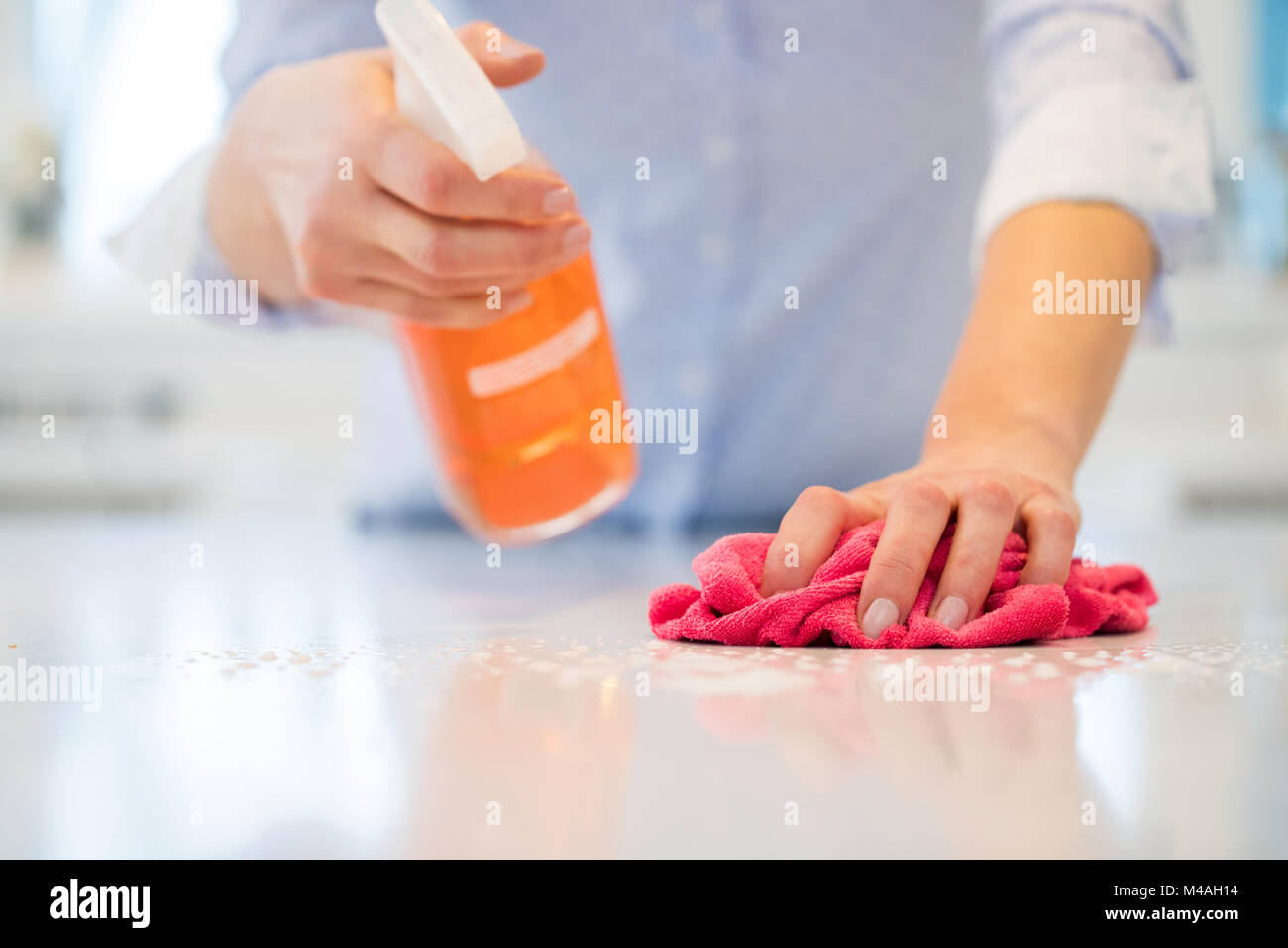 Surface disinfectant cleaning close up hi-res stock photography and ...