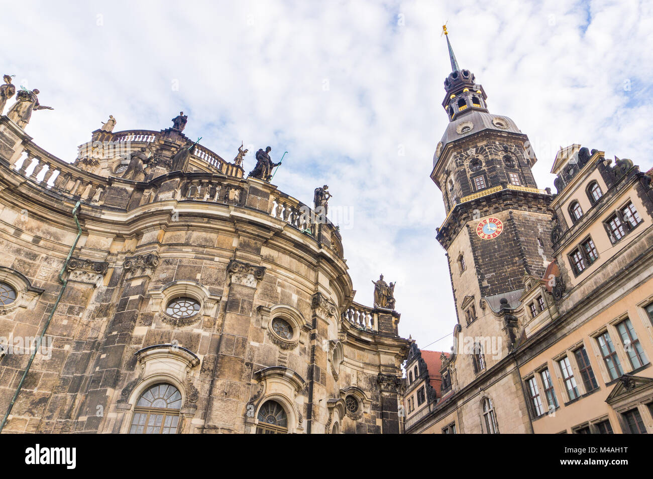 Buildings in the old town of Dresden, the capital city of the Free ...