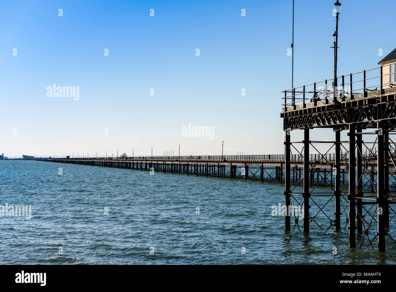 Southend on sea pier, longest pier in the world. Essex UK Stock Photo ...