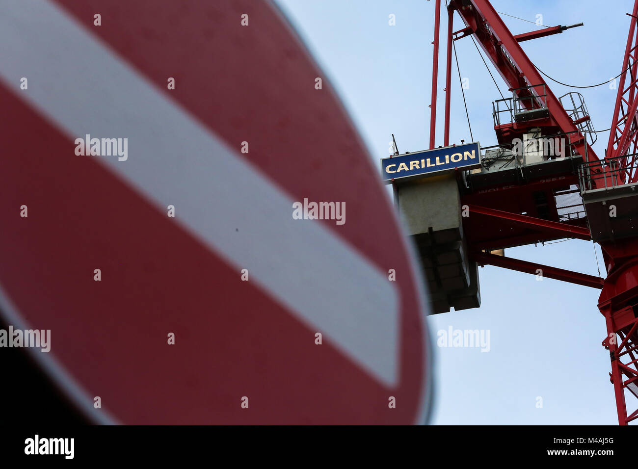 Cranes at a carillion construction site in central london hi-res stock ...