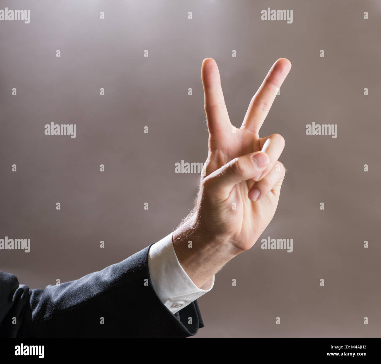Two Fingers V Sign Stock Photos & Two Fingers V Sign Stock Images - Alamy