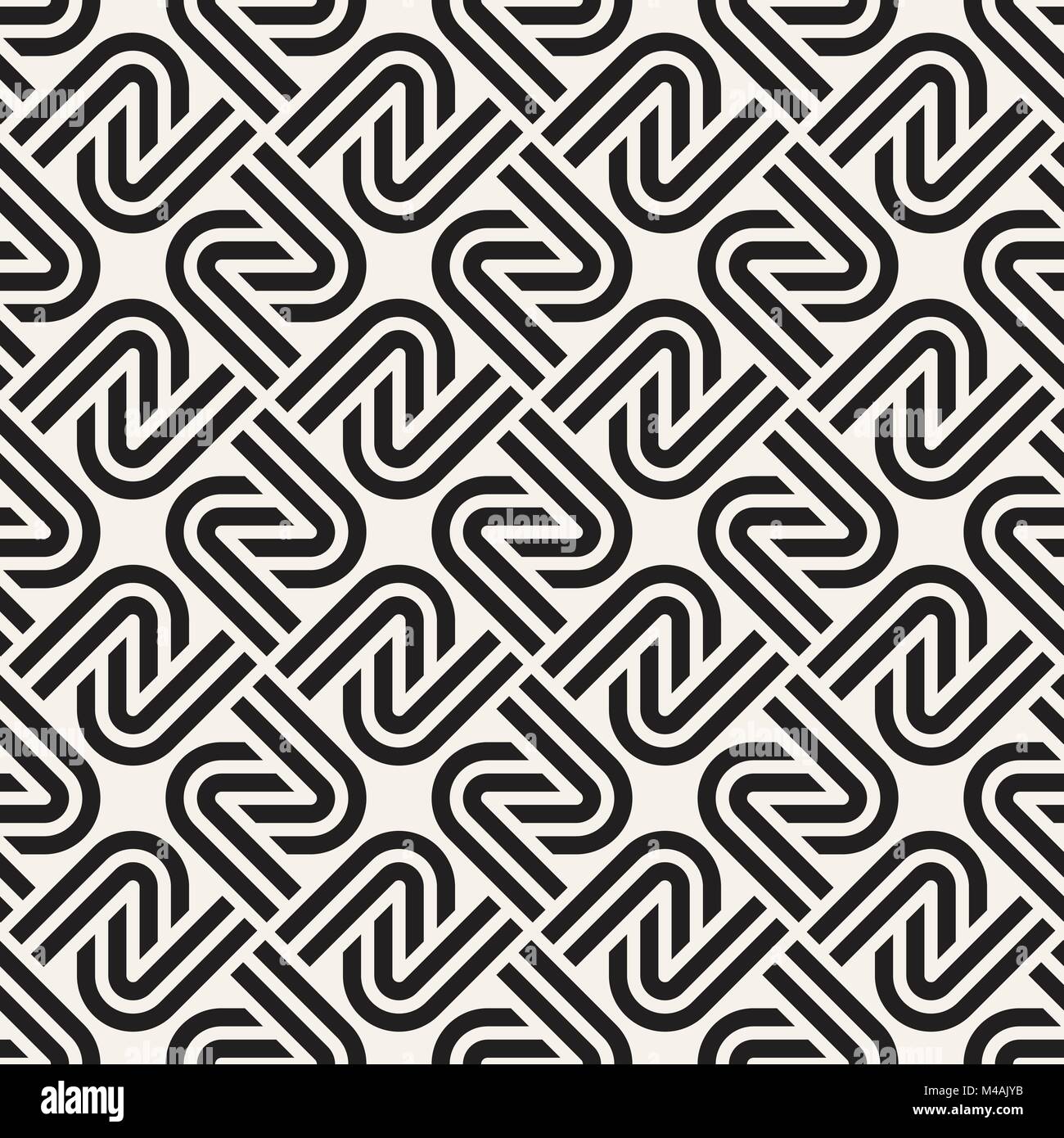 Vector seamless lattice pattern. Modern stylish texture with monochrome ...