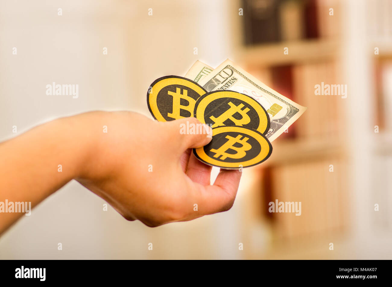Quito, Ecuador - January 31, 2018: Indoor view of woman s hand holding ...