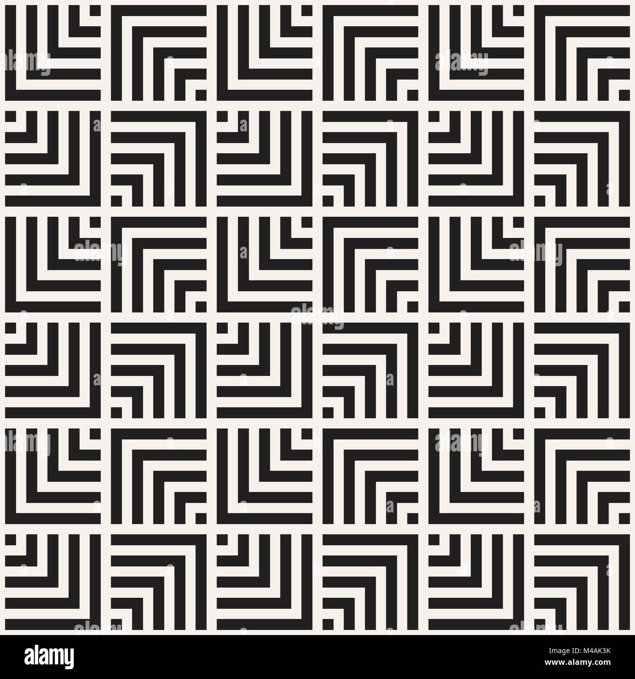 Vector Seamless Lines Mosaic Pattern Modern Stylish Abstract Texture Repeating Geometric Tiles