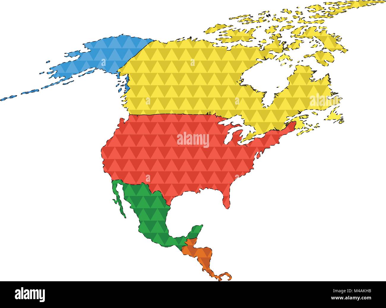 Political map of north america hi-res stock photography and images - Alamy