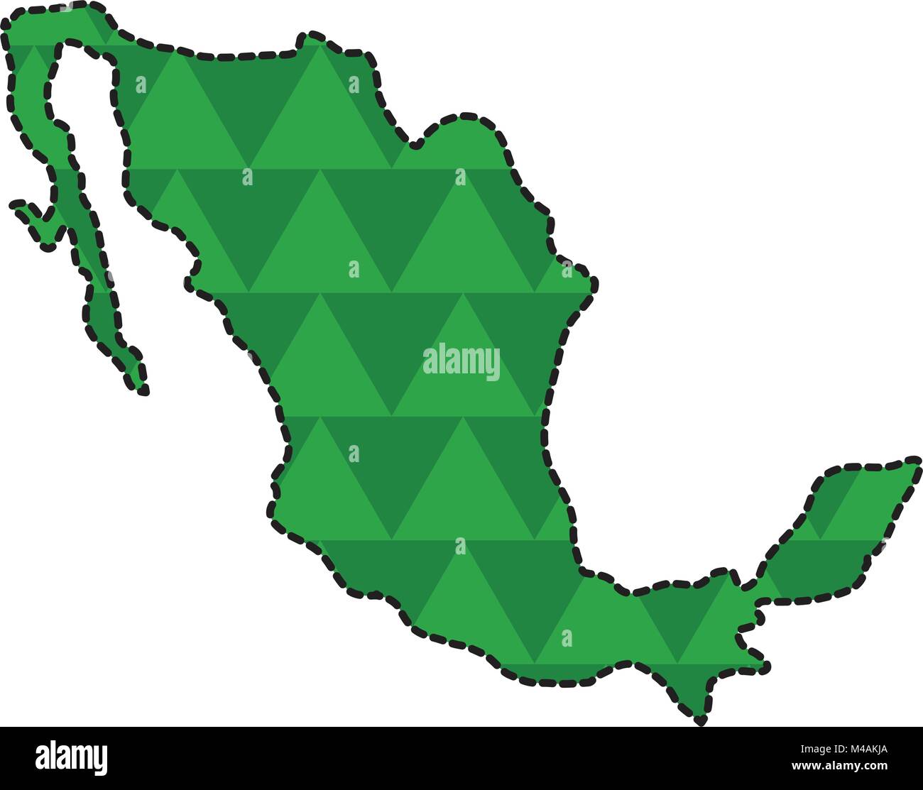 Dotted line map of Mexico Stock Vector Image & Art - Alamy