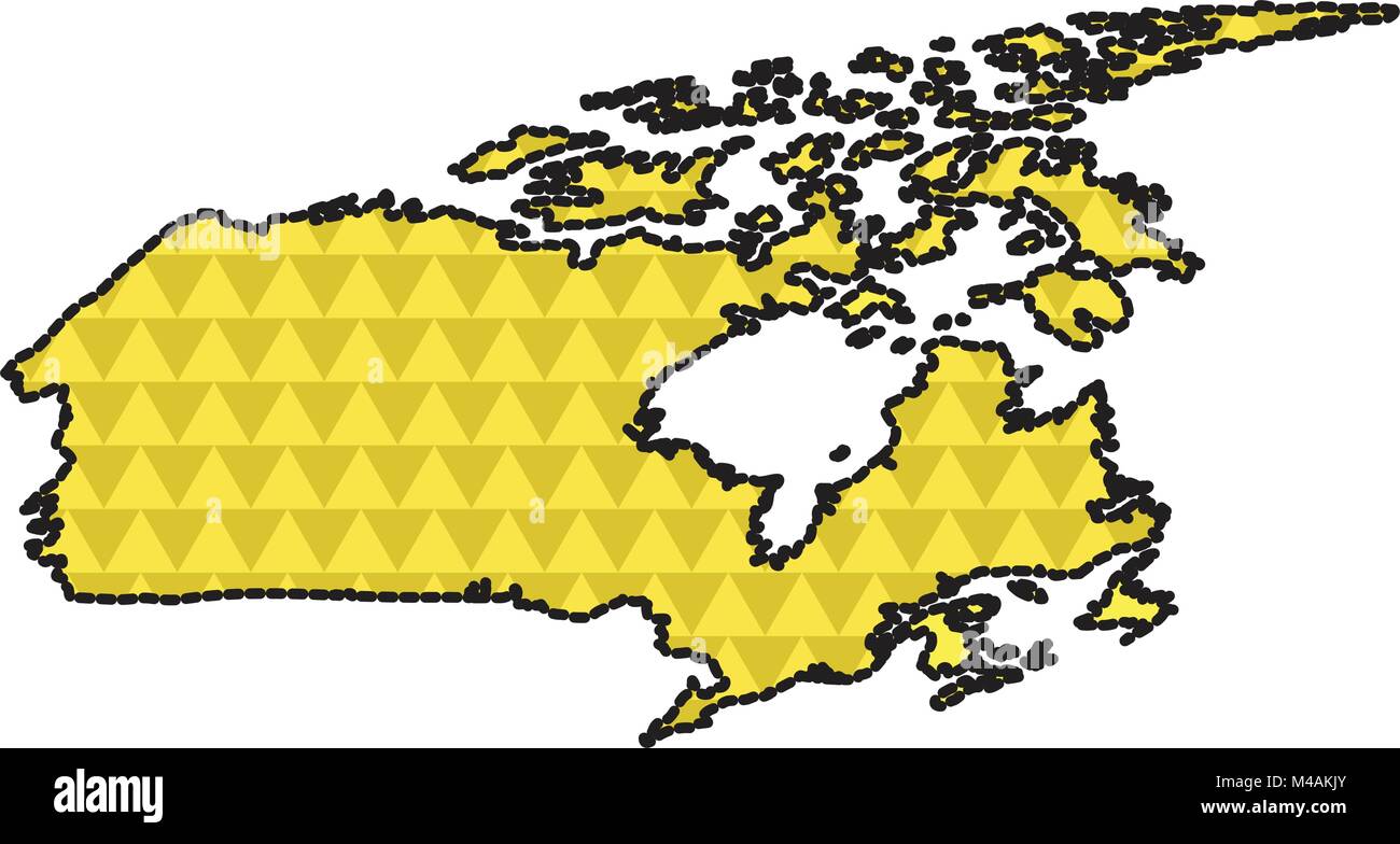 Dotted line map of Canada Stock Vector Image & Art - Alamy