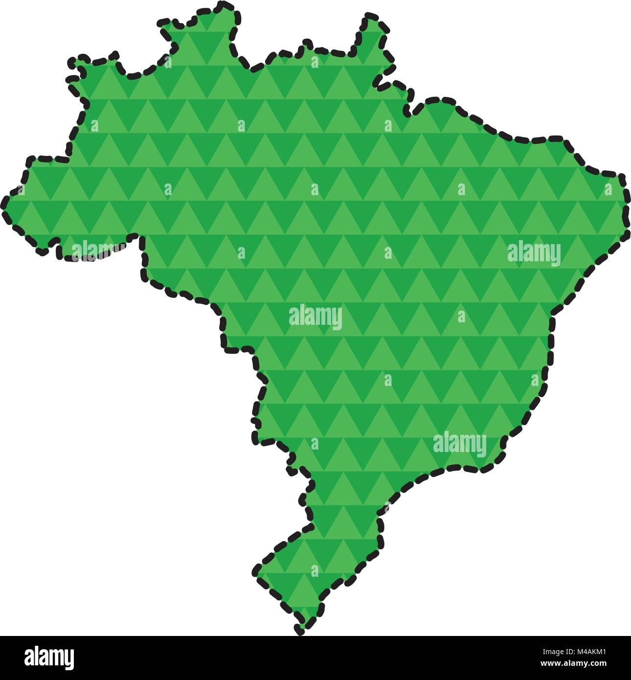Dotted line map of Brazil Stock Vector Image & Art - Alamy