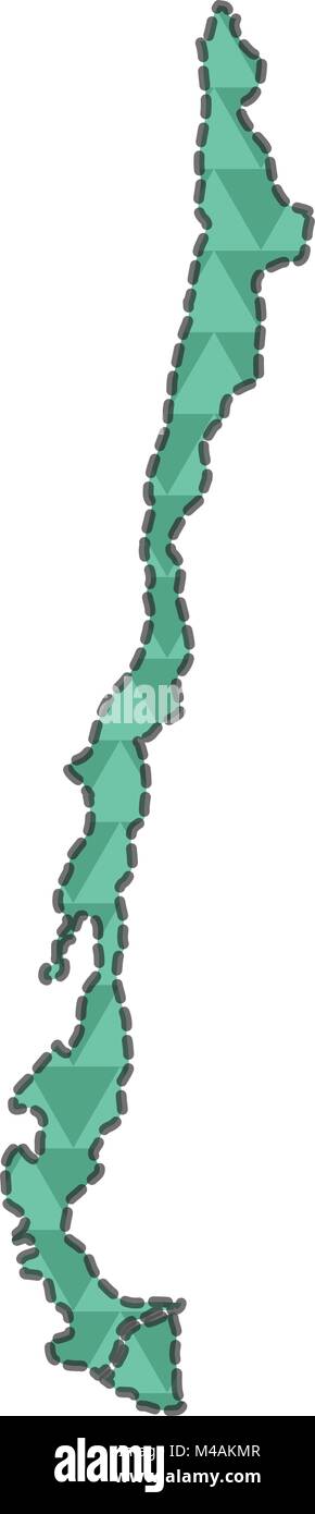 Dotted line map of Chile Stock Vector Image & Art - Alamy