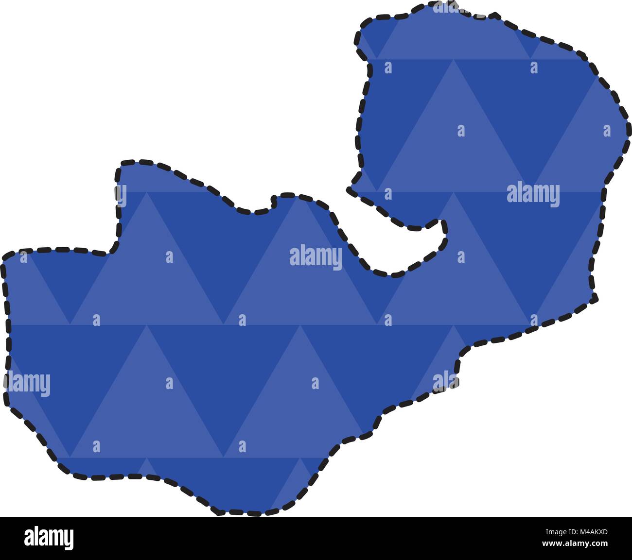 Dotted line map of Zambia Stock Vector Image & Art - Alamy