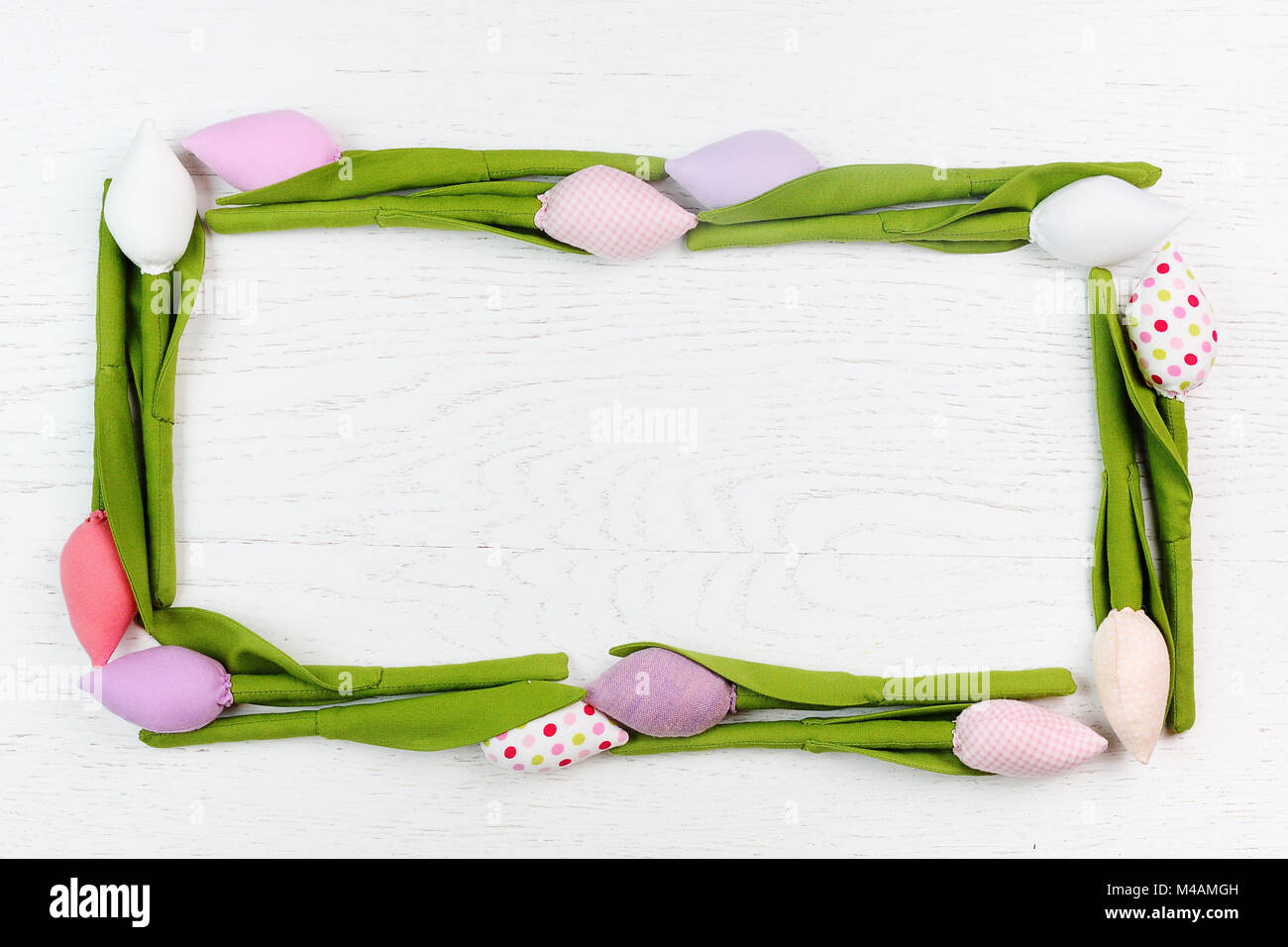 frame of spring tulips flowers Stock Photo - Alamy