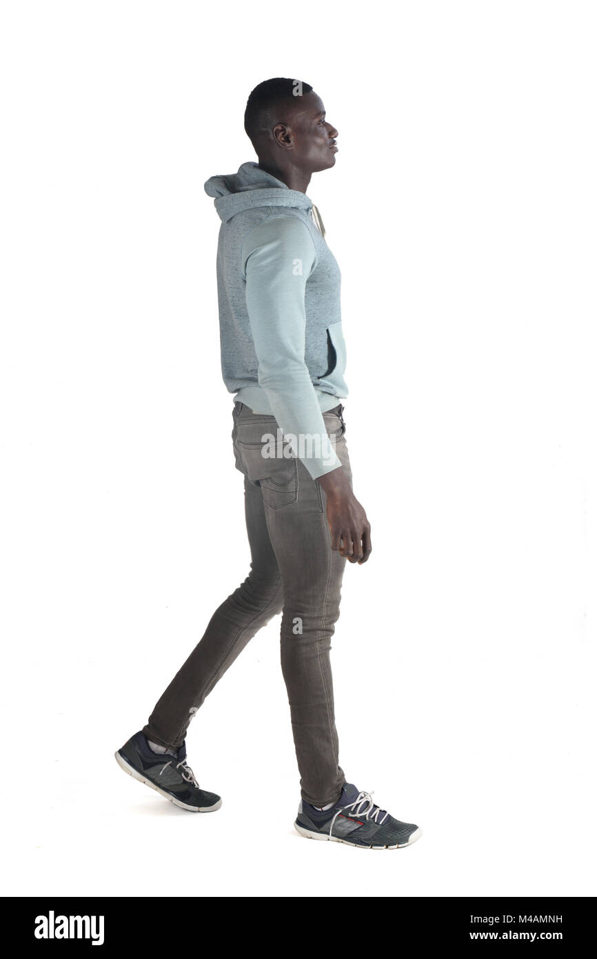 African american man walking isolated Cut Out Stock Images & Pictures ...