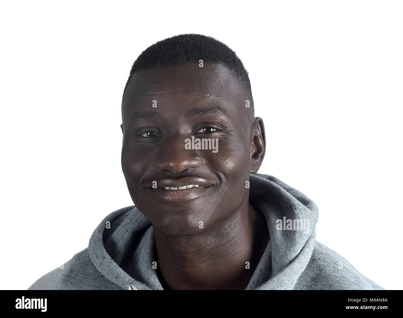 portrait of african man on white background Stock Photo - Alamy