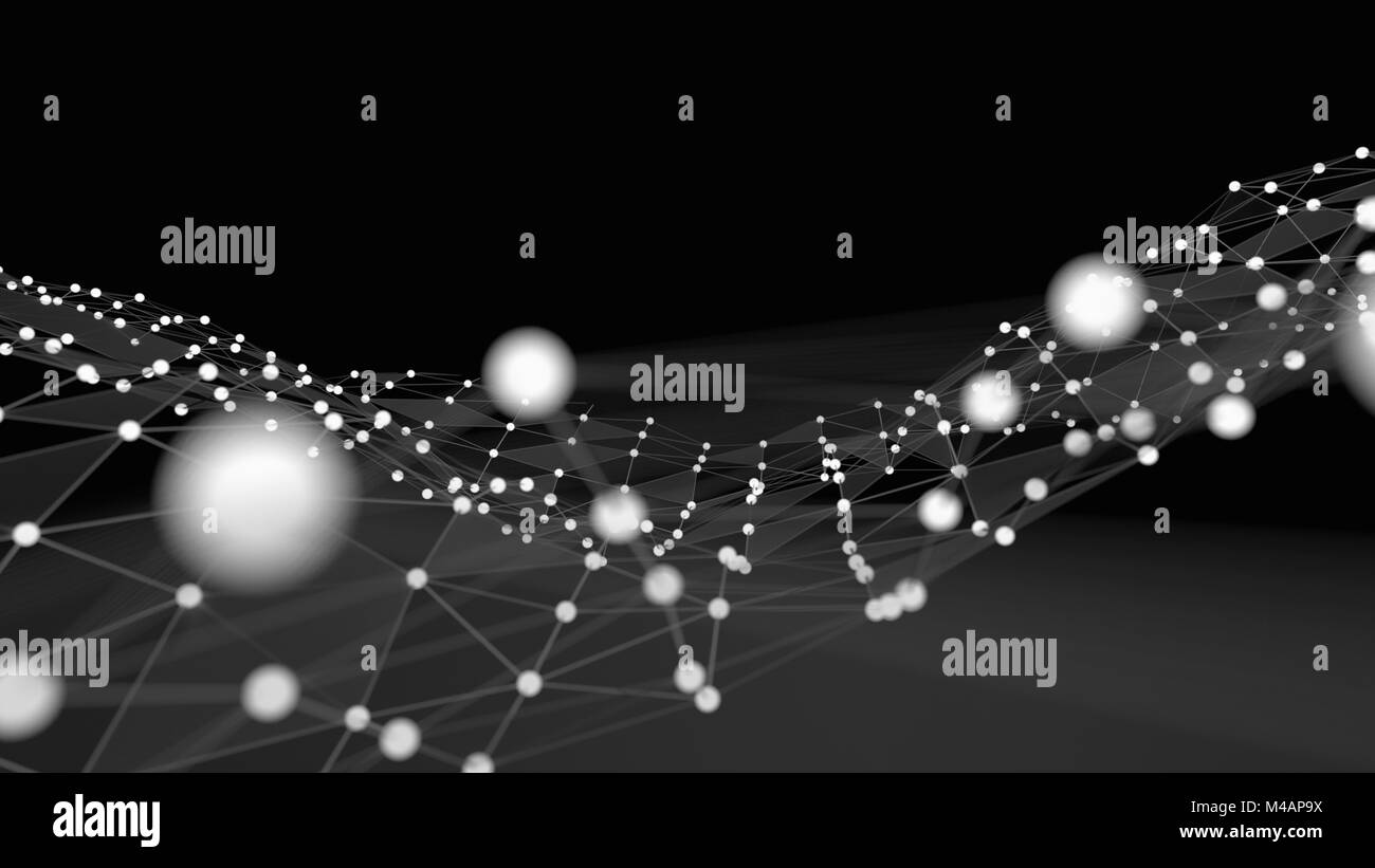 Concept of technology, lines and dots Stock Photo - Alamy