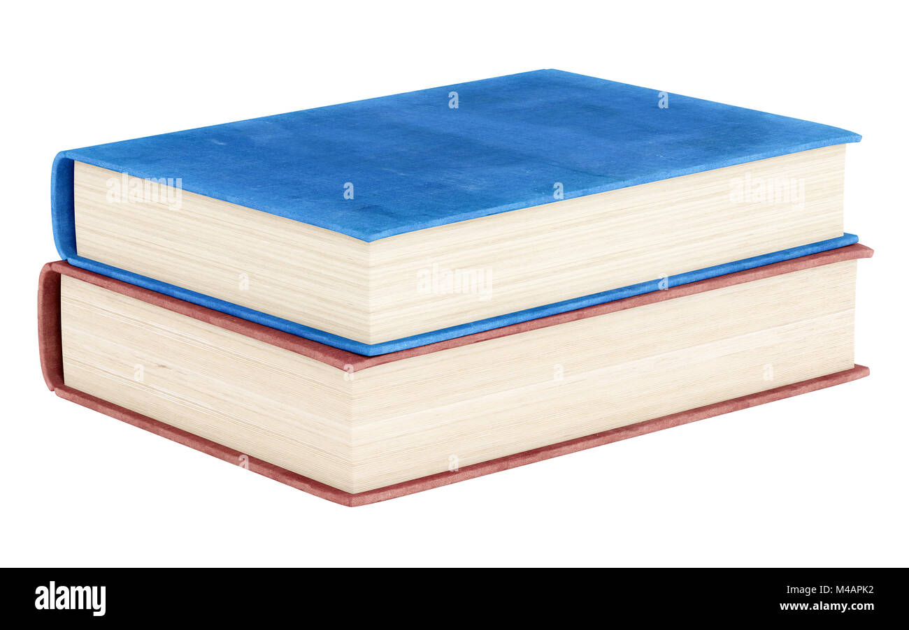 two books isolated on white background Stock Photo - Alamy