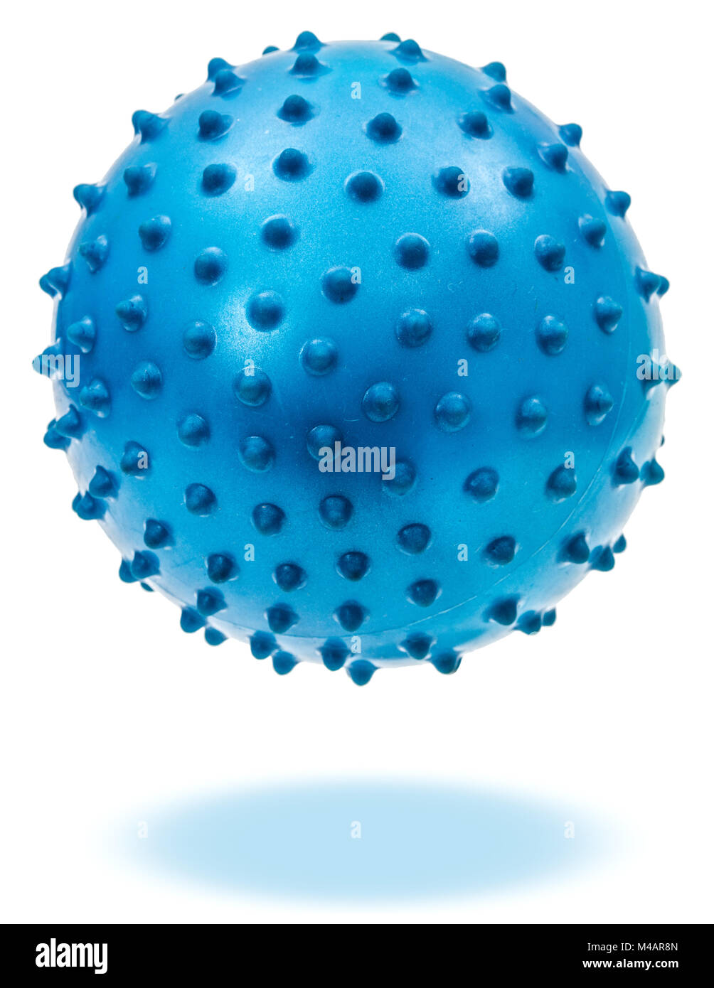 Children's blue ball with shadow, isolated on white background Stock ...