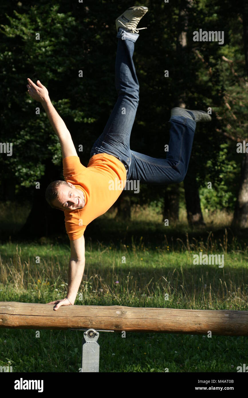 mann on his arm Stock Photo - Alamy