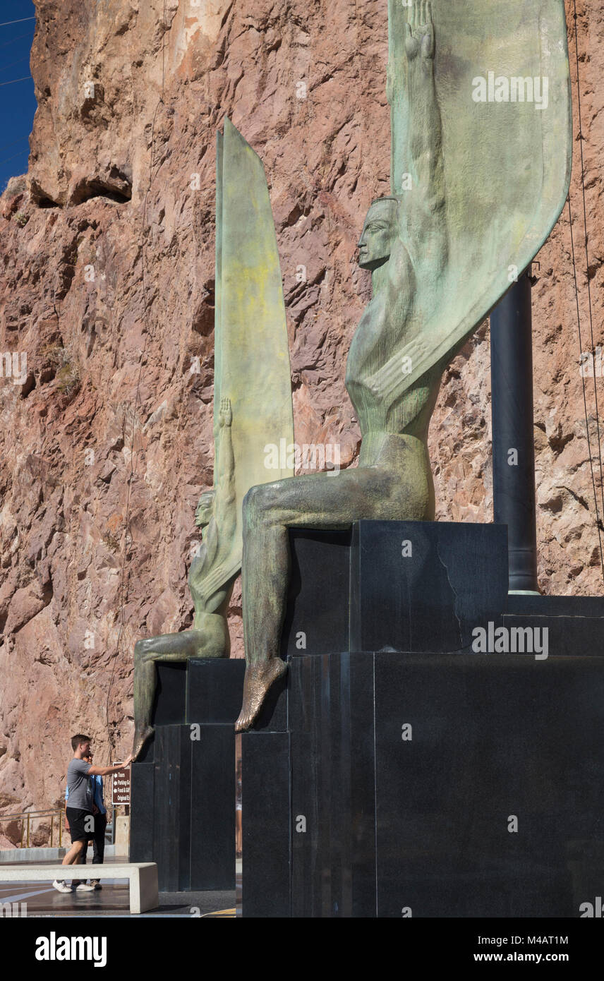 Dedication monument at Hoover Dam,Nevada, USA Stock Photo - Alamy