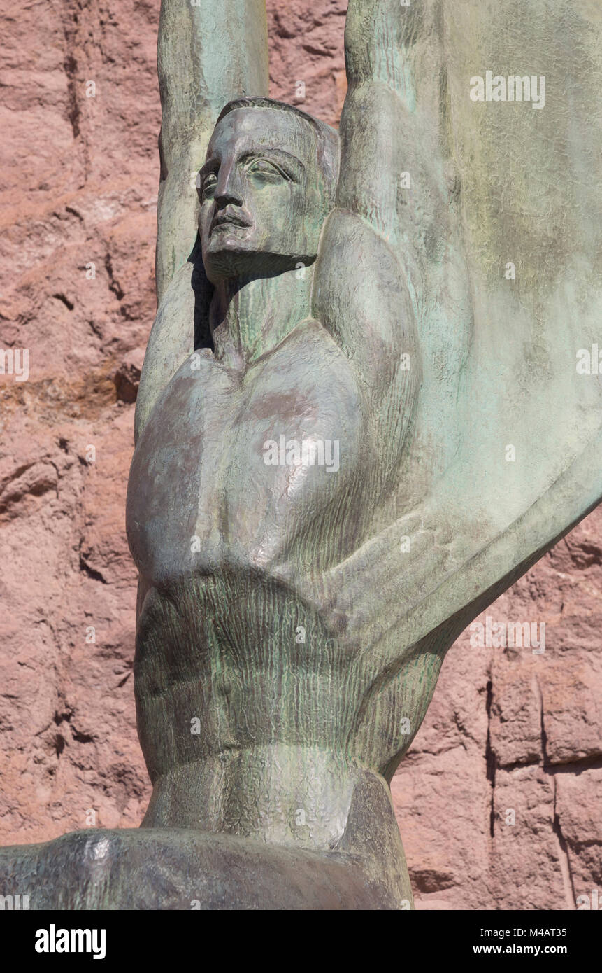 Dedication monument at Hoover Dam,Nevada, USA Stock Photo - Alamy